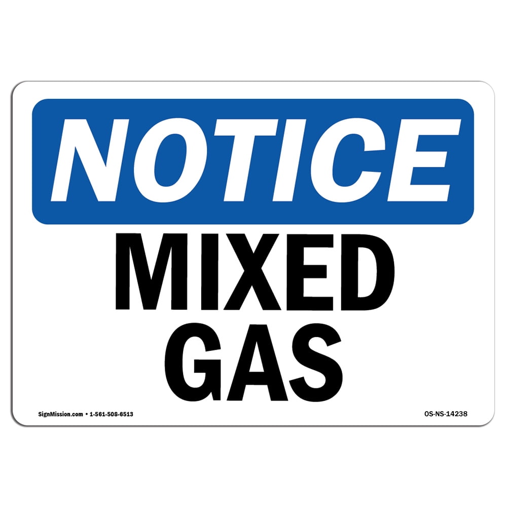 OSHA Notice Sign - Mixed Gas | Aluminum Sign | Protect Your Business ...