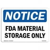 SignMission OS-NS-P-710-L-14624 OSHA Notice Sign - No Food Storage ...