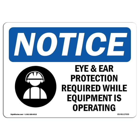SignMission OS-NS-A-1014-L-17059 10 x 14 in. OSHA Notice Sign - PPE ...