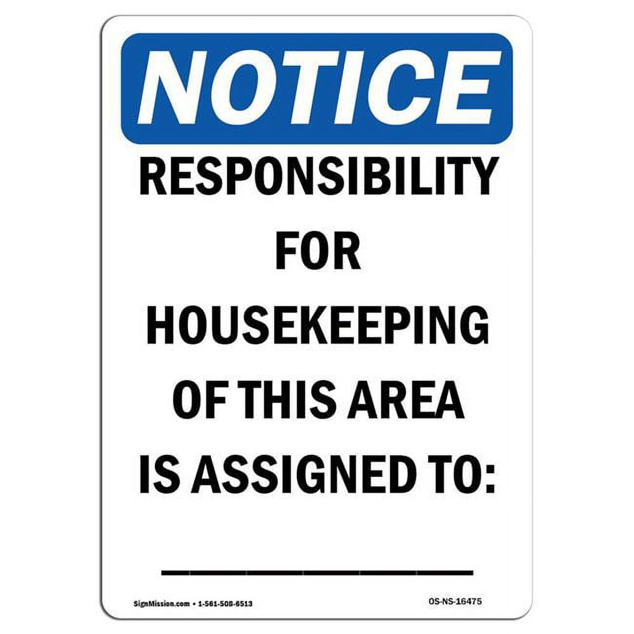 SignMission 10 x 14 in. OSHA Notice Sign - Responsibility for ...