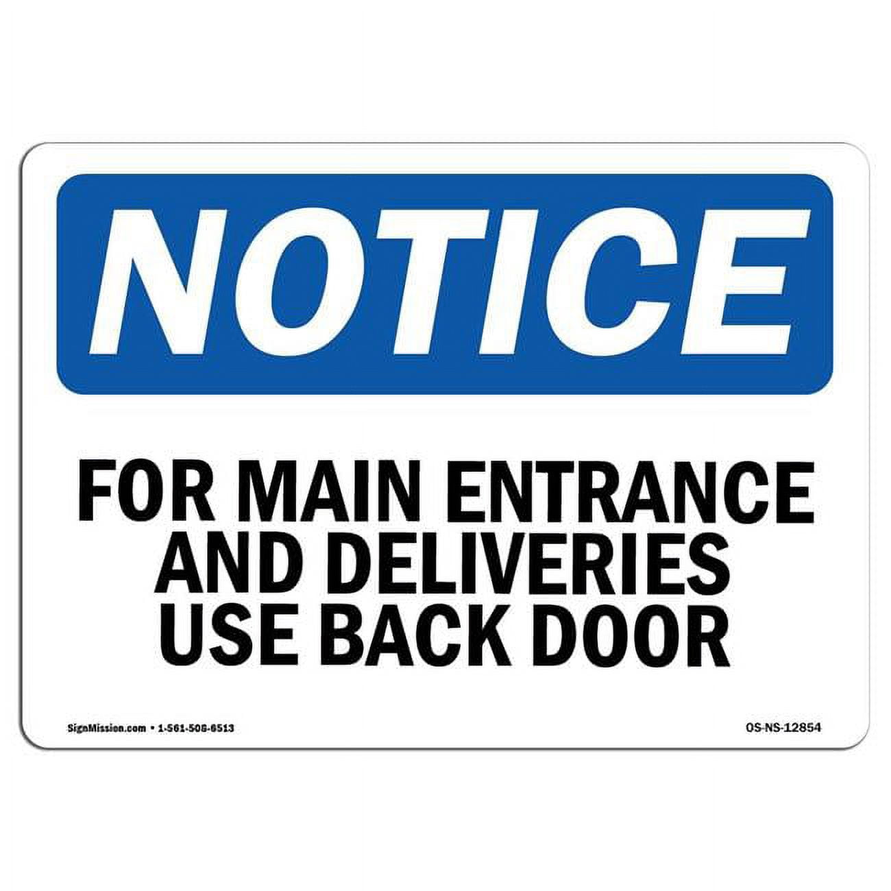 SignMission 10 x 14 in. OSHA Notice Sign - for Main Entrance ...