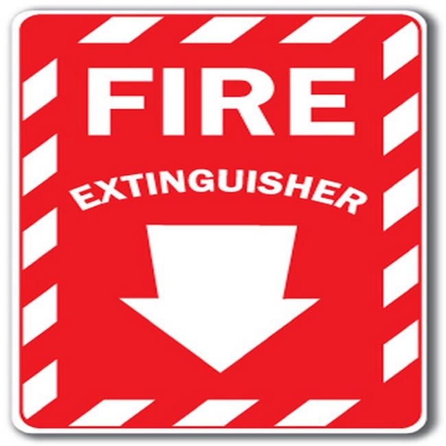Fire Extinguisher with Arrow Sign - 10" x 14" OSHA Safety Sign ...