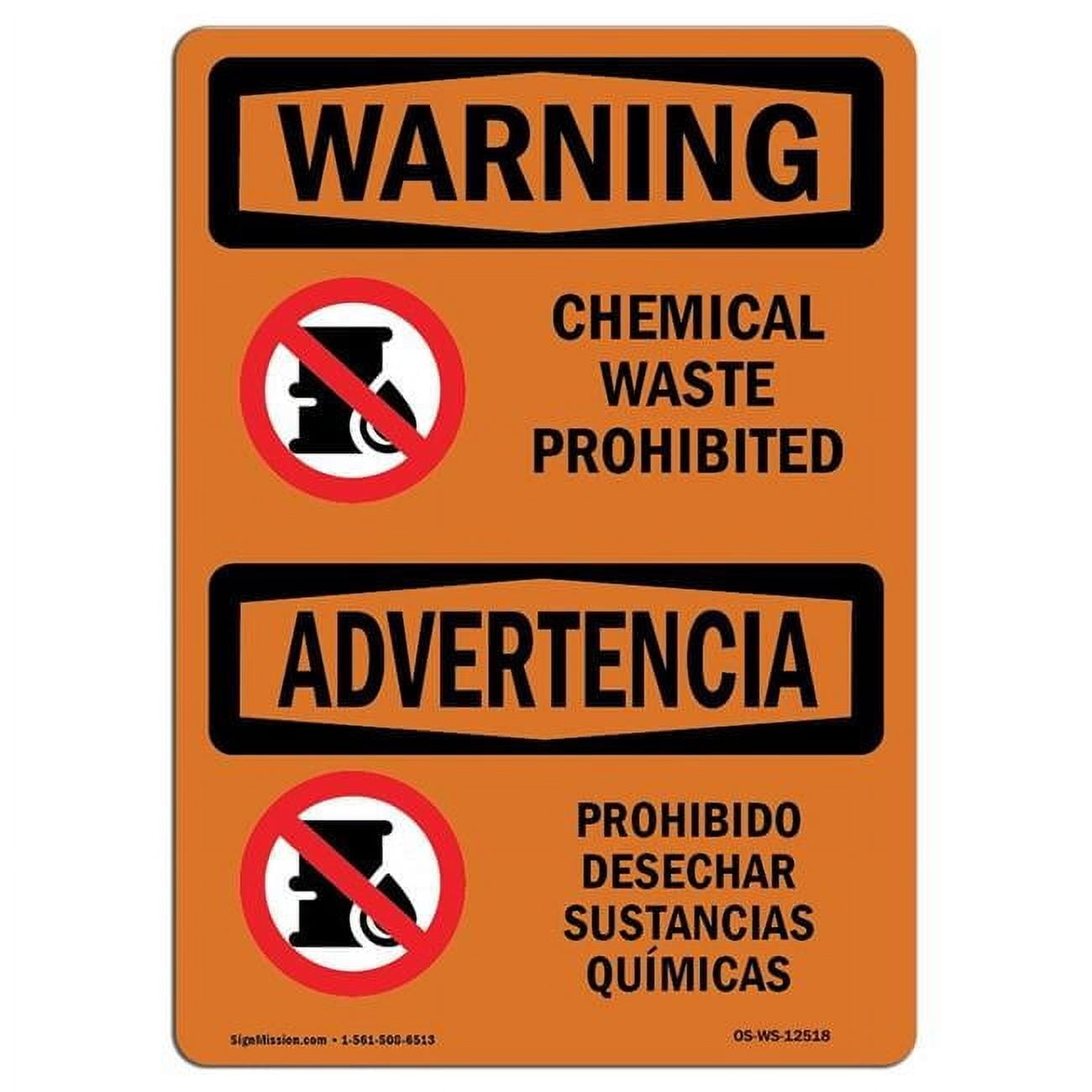 SignMission OS-WS-A-1014-L-12518 10 x 14 in. OSHA Warning Sign ...
