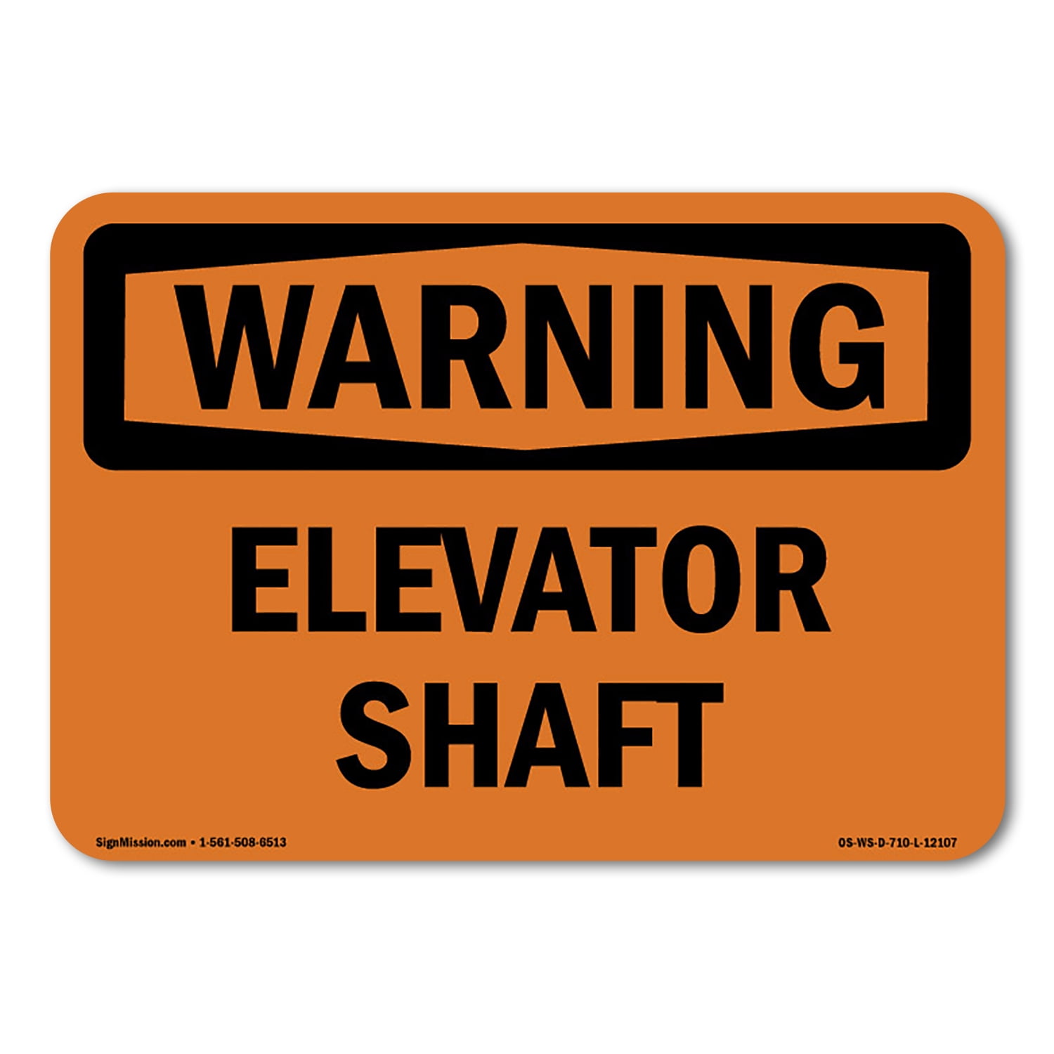 SignMission OS-WS-A-1014-L-12107 10 x 14 in. OSHA Warning Sign ...