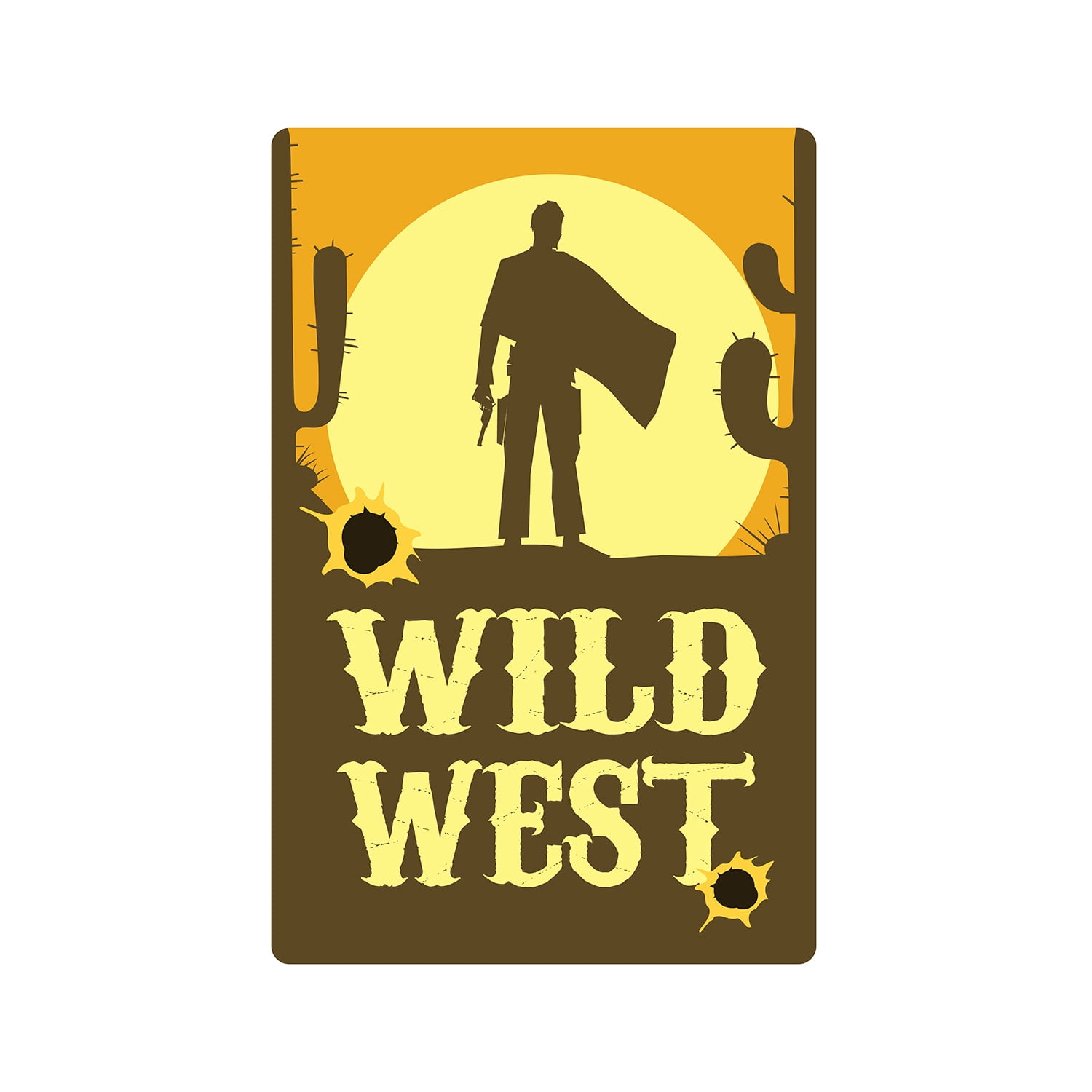 SignMission Z-A-1014-Wild West 10 x 14 in. Tall Wild West Aluminum Sign ...