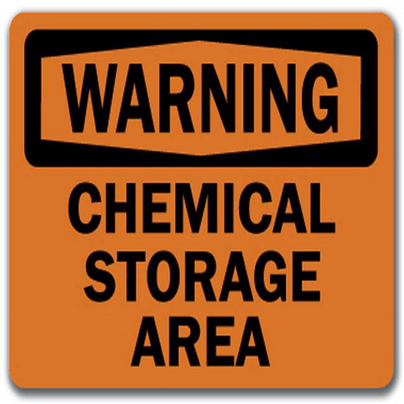 SignMission 10 x 14 in. Warning Sign for Chemical Storage Area - OSHA ...