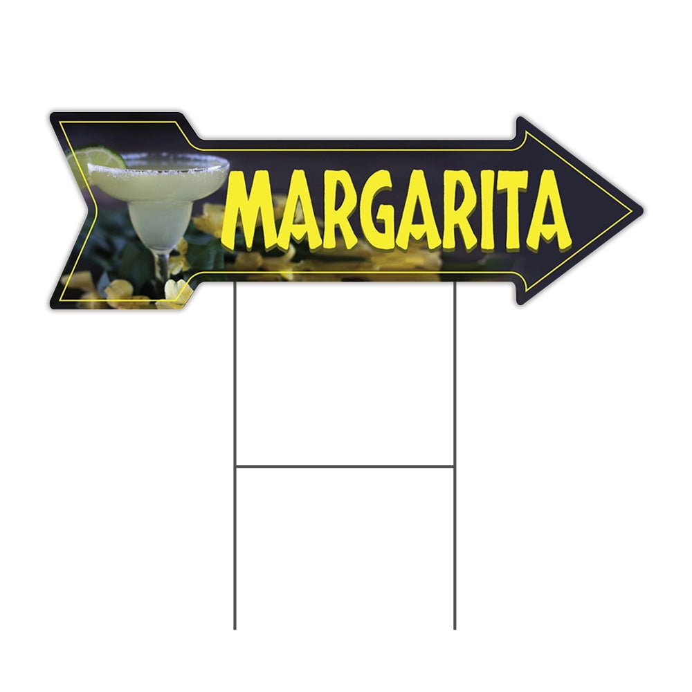 SignMission 10 x 30 in. Corrugated Plastic Single Sided Arrow Sign ...