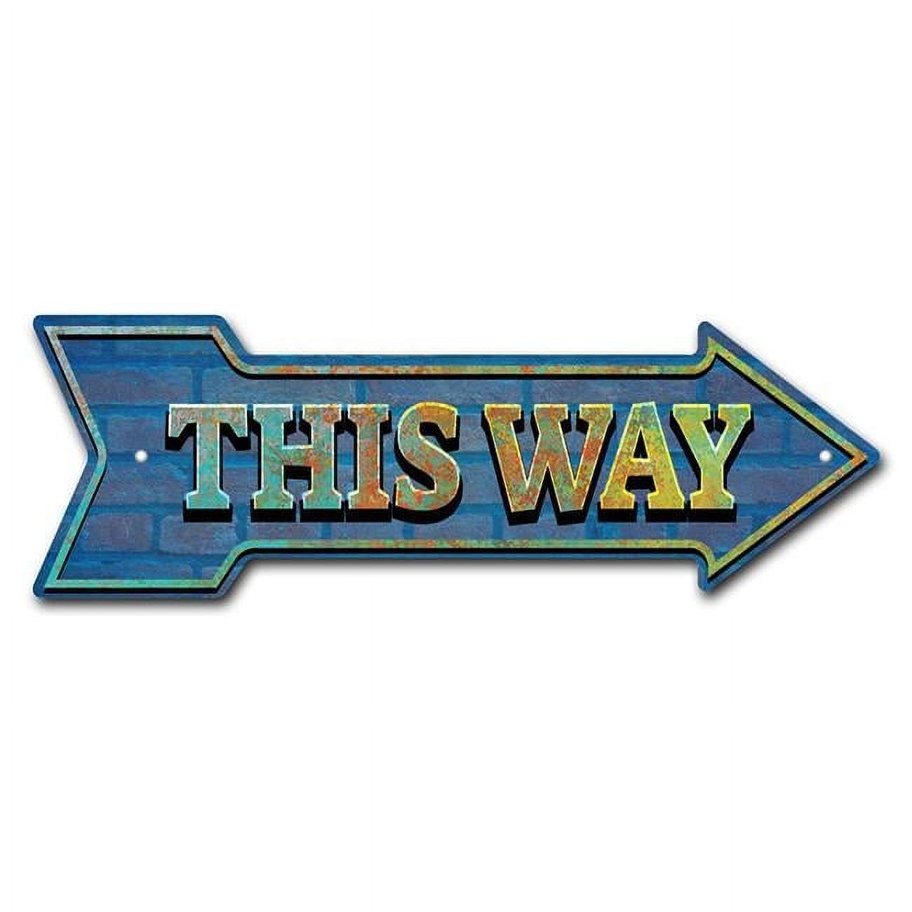 SignMission 10 x 30 in. Wide This Way Arrow Sign - Walmart.com