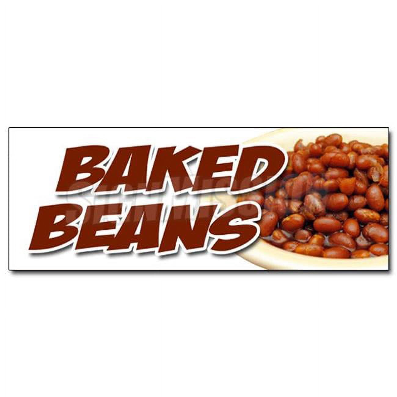SignMission 12 in. Baked Beans Decal Sticker - Slo Slow Cooked Hot Dogs ...