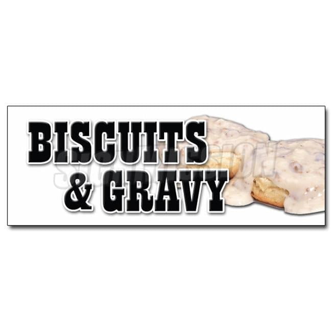 12" BISCUITS & GRAVY DECAL sticker sausage biscuit southern food ...