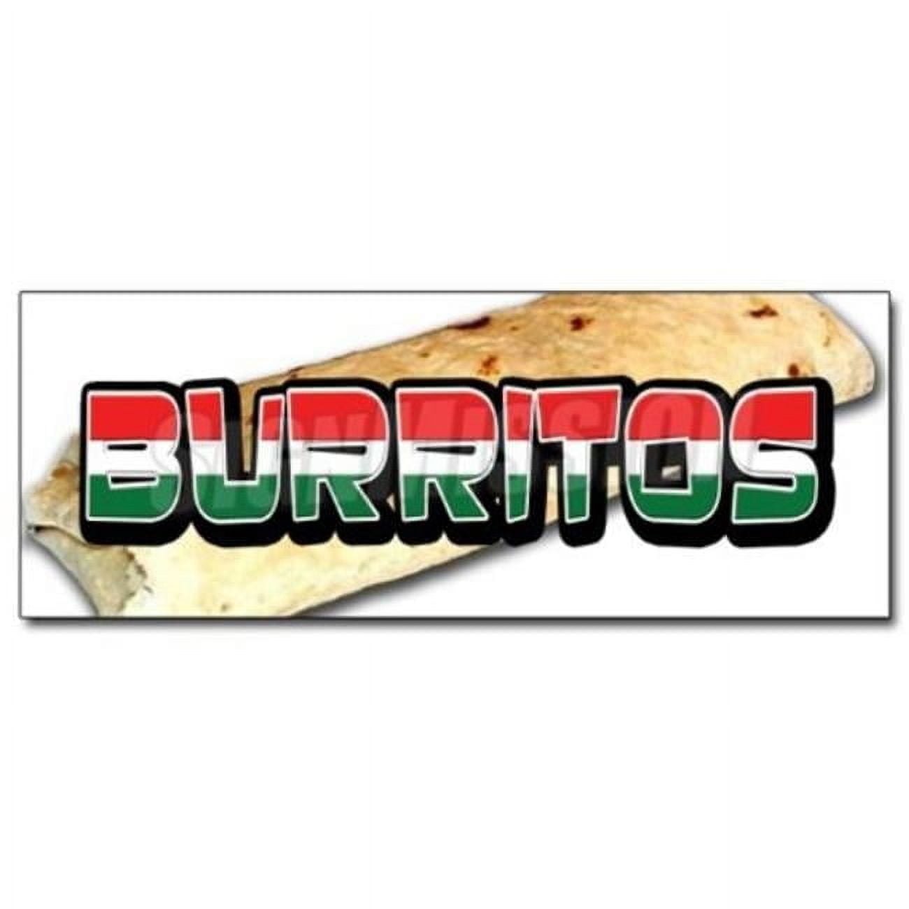 SignMission 12 in. Burritos 1 Decal Sticker - Burrito Taco Tacos Beef ...