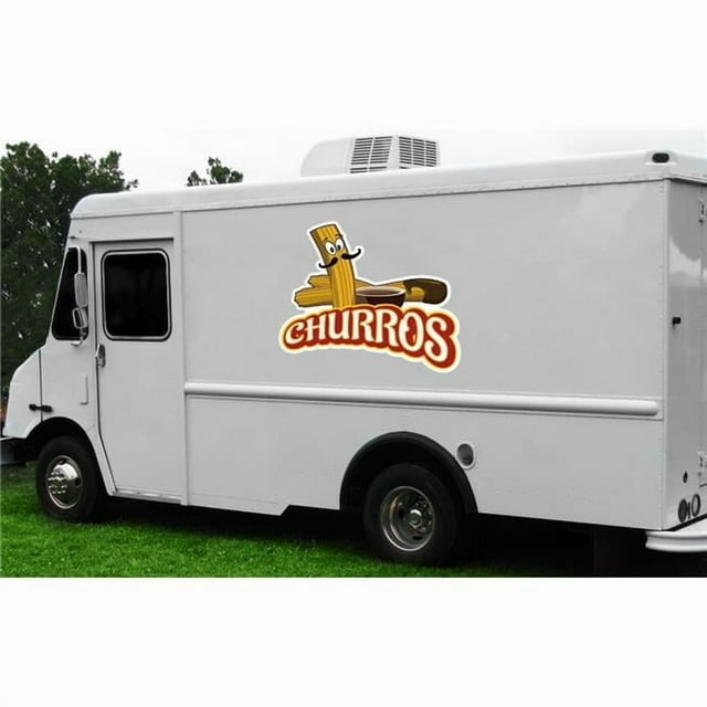 SignMission 12 in. Churros Concession Decal Sign - Cart Trailer Stand ...
