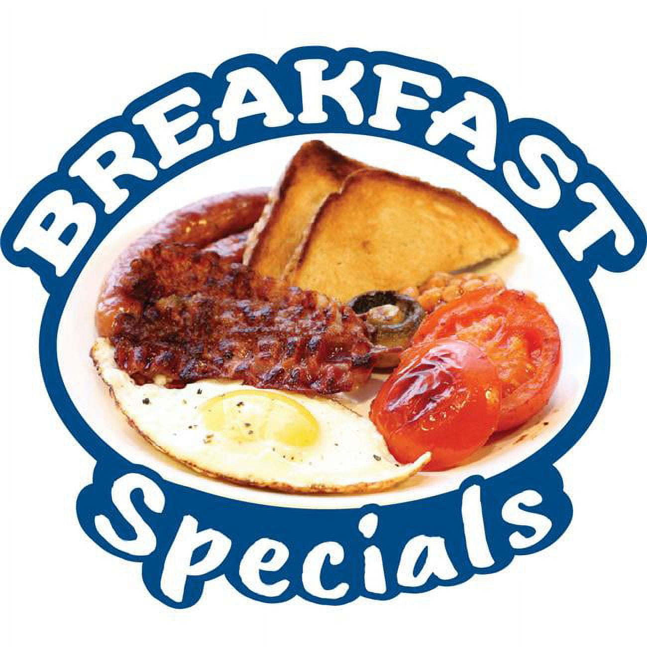 SignMission 12 in. Concession Decal - Breakfast Specials - Walmart.com