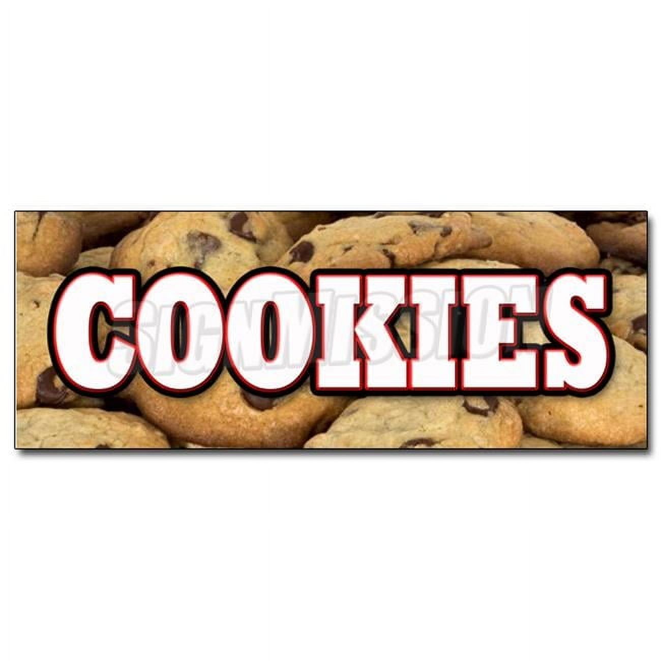 12" COOKIES DECAL sticker fresh baked homemade chocolate chip oatmeal ...