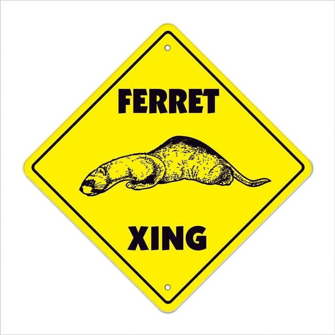 Ferret Crossing Sign Zone Xing | Indoor/Outdoor | 12" Tall animals ...