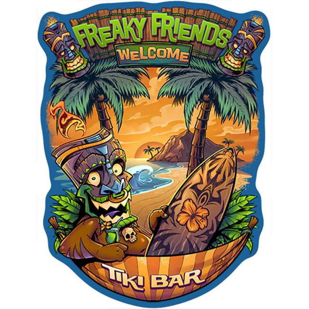 SignMission 12 in. Freaky Friends Tiki Bar Novelty Sign - Walmart.com