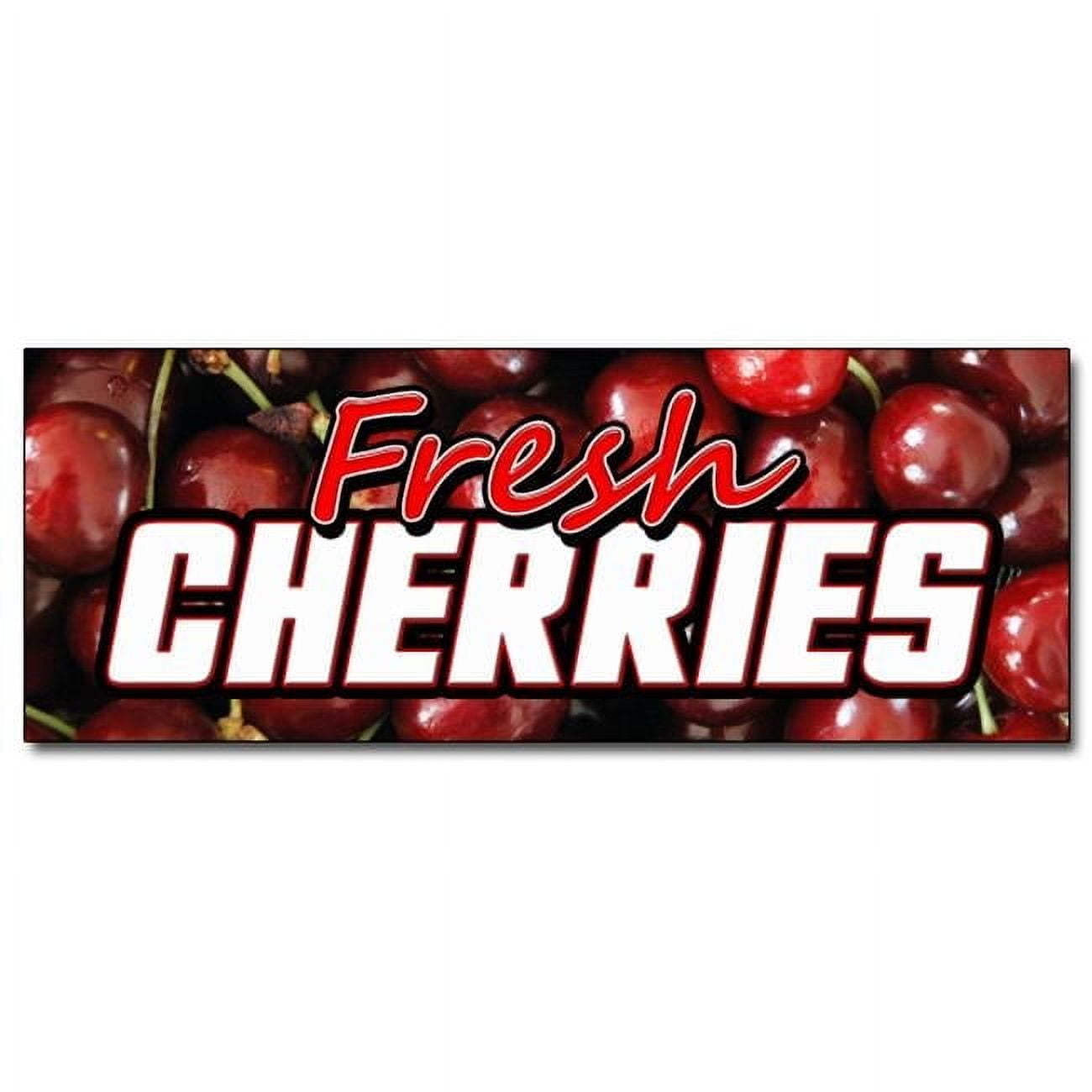 SignMission 12 in. Fresh Cherries Decal Sticker - Cherry Fresh Fruit ...