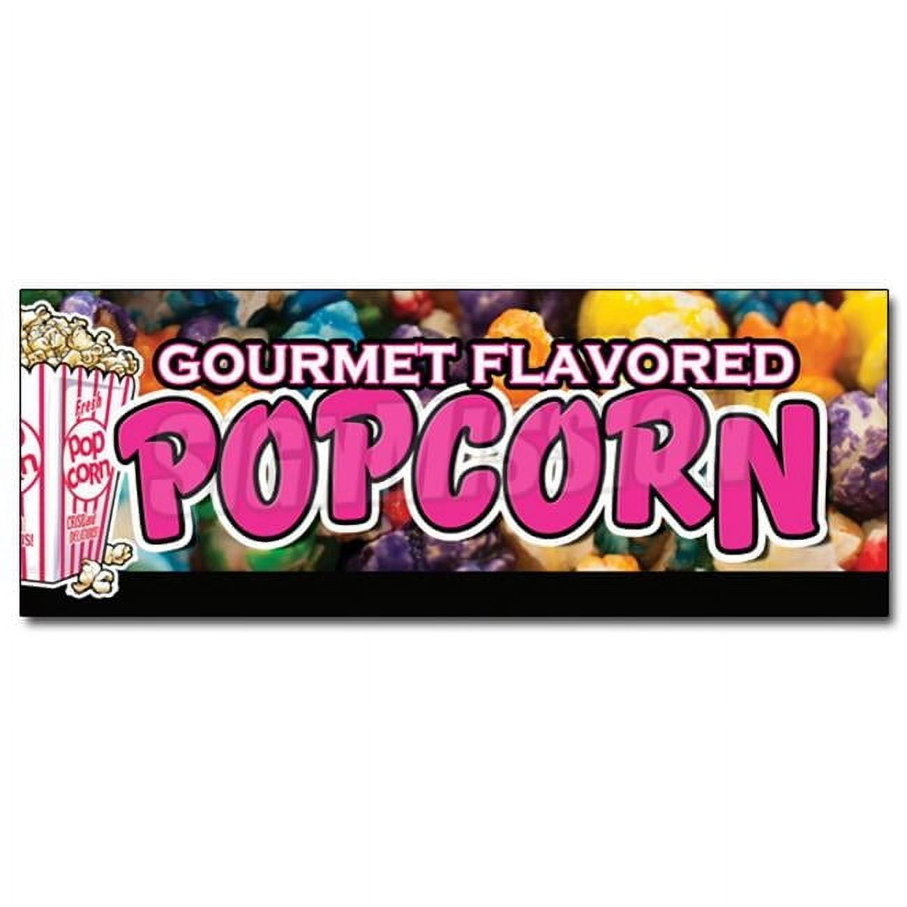 SignMission 12 in. Gourmet Flavored Popcorn Decal Sticker - Flavoring ...