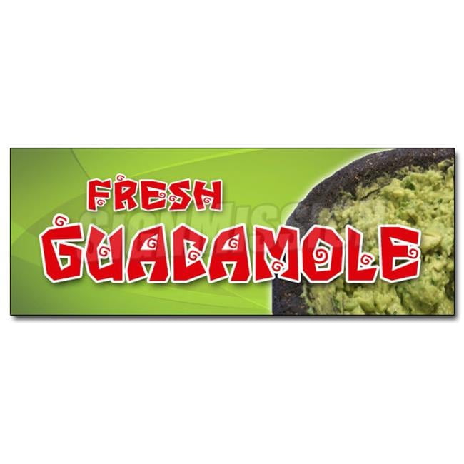 SignMission 12 in. Guacamole Decal Sticker - Fresh Avocado Dip Guac ...