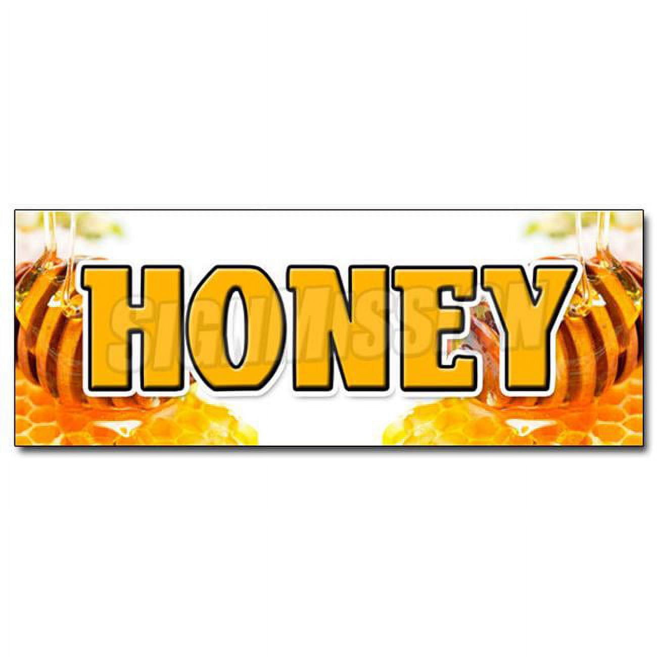 SignMission 12 in. Honey Decal Sticker - Fresh Bee Hive Clover ...