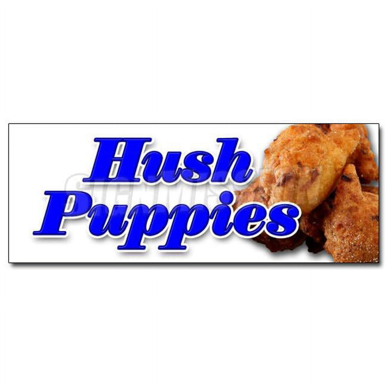 SignMission 12 in. Hush Puppies Decal Sticker - Fried Batter Dough Corn ...