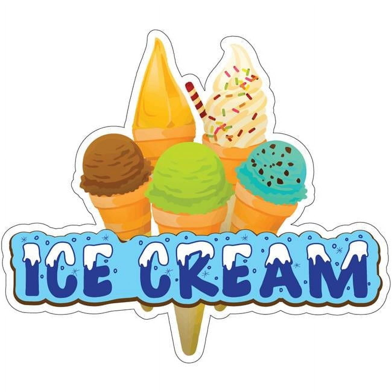 Ice Cream 12" Decal Concession Stand Food Truck Sticker - Walmart.com