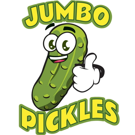 SignMission 12 in. Jumbo Pickles Concession Decal Sign with Cart ...