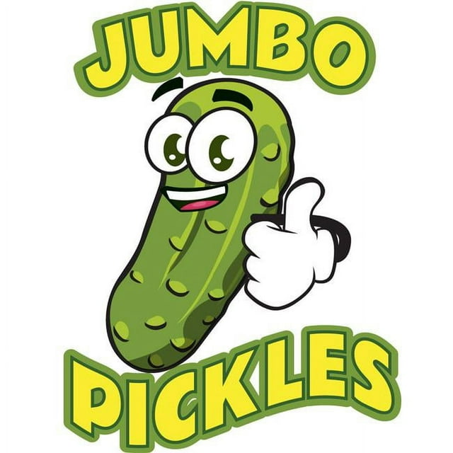 SignMission 12 in. Jumbo Pickles Concession Decal Sign with Cart ...