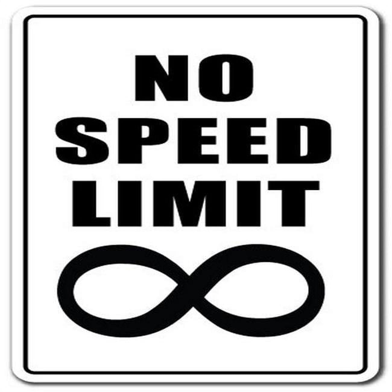 SignMission 12 in. No Speed Limit Sign - Fast Speeding Racing Drag Cars ...