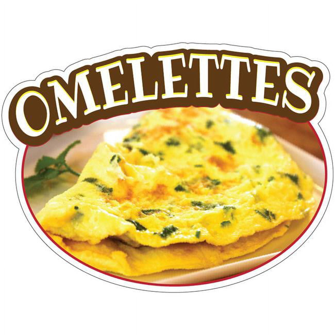 SignMission 12 in. Omelettes Decal Concession Stand Food Truck Sticker ...