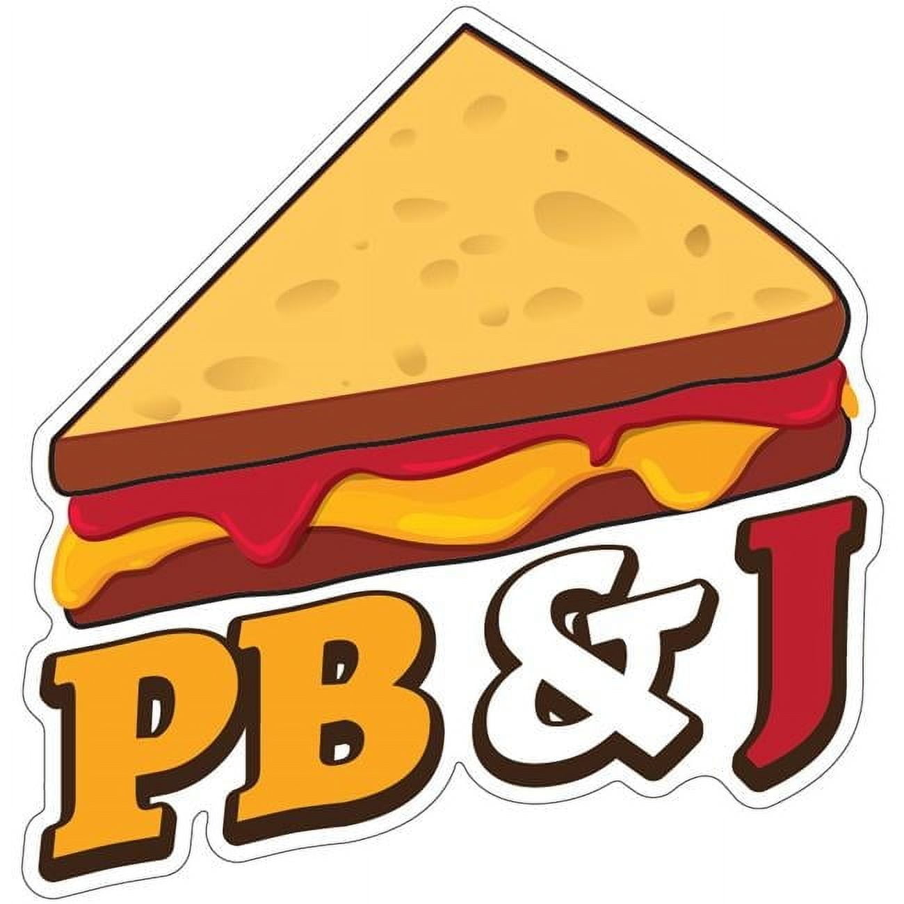 SignMission 12 in. PB & J Decal Concession Stand Food Truck Sticker ...