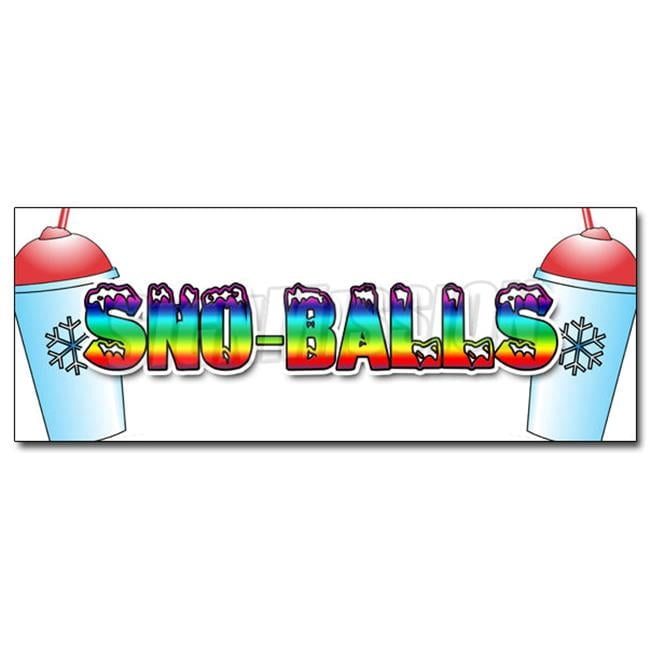 SignMission 12 in. Sno-Balls Decal Sticker - Snowcones Water Ice ...