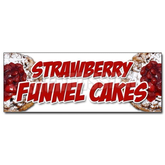 SignMission 12 in. Strawberry Funnel Cakes Decal Sticker - Bakery Cake ...