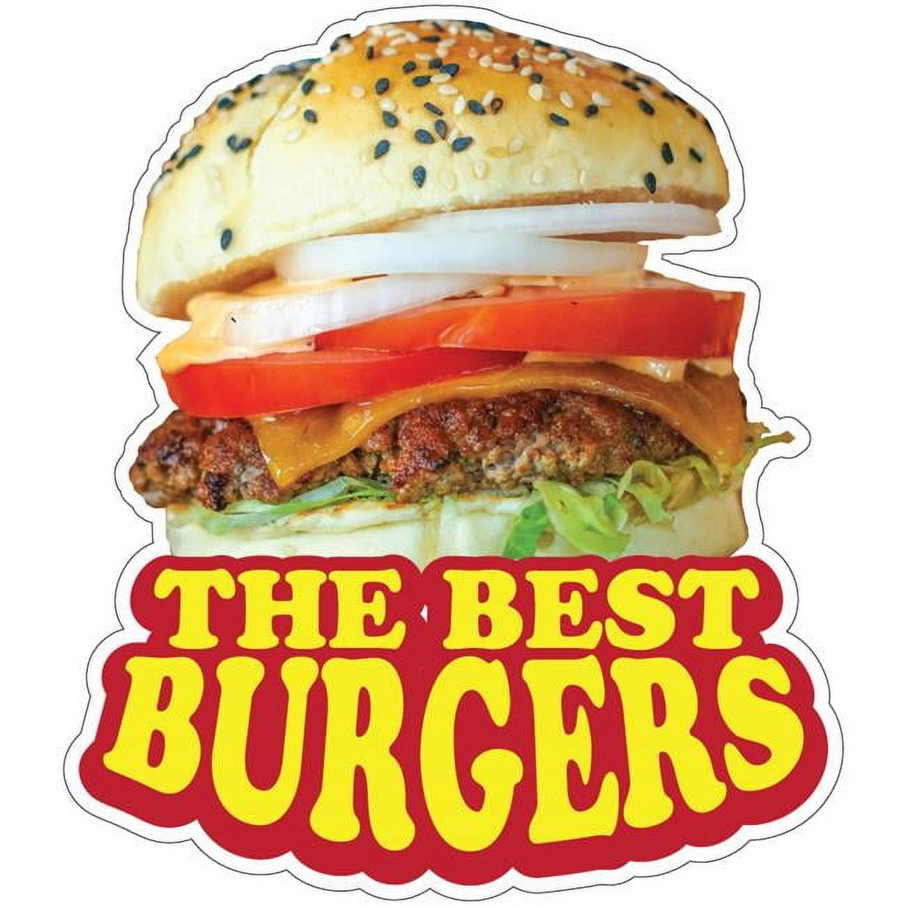 SignMission 12 in. The Best Burgers Decal Concession Stand Food Truck ...
