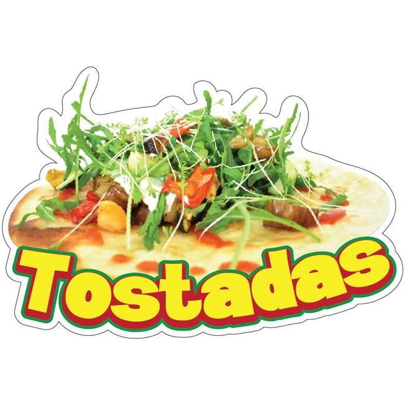 SignMission 12 in. Tostadas Decal Concession Stand Food Truck Sticker ...