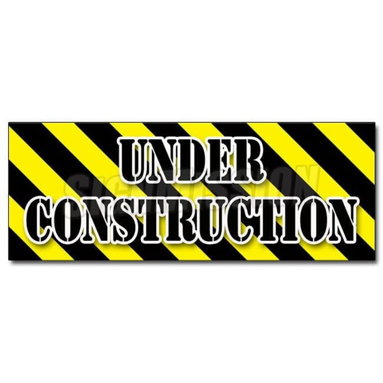 12" UNDER CONSTRUCTION DECAL sticker workers construction demolition ...