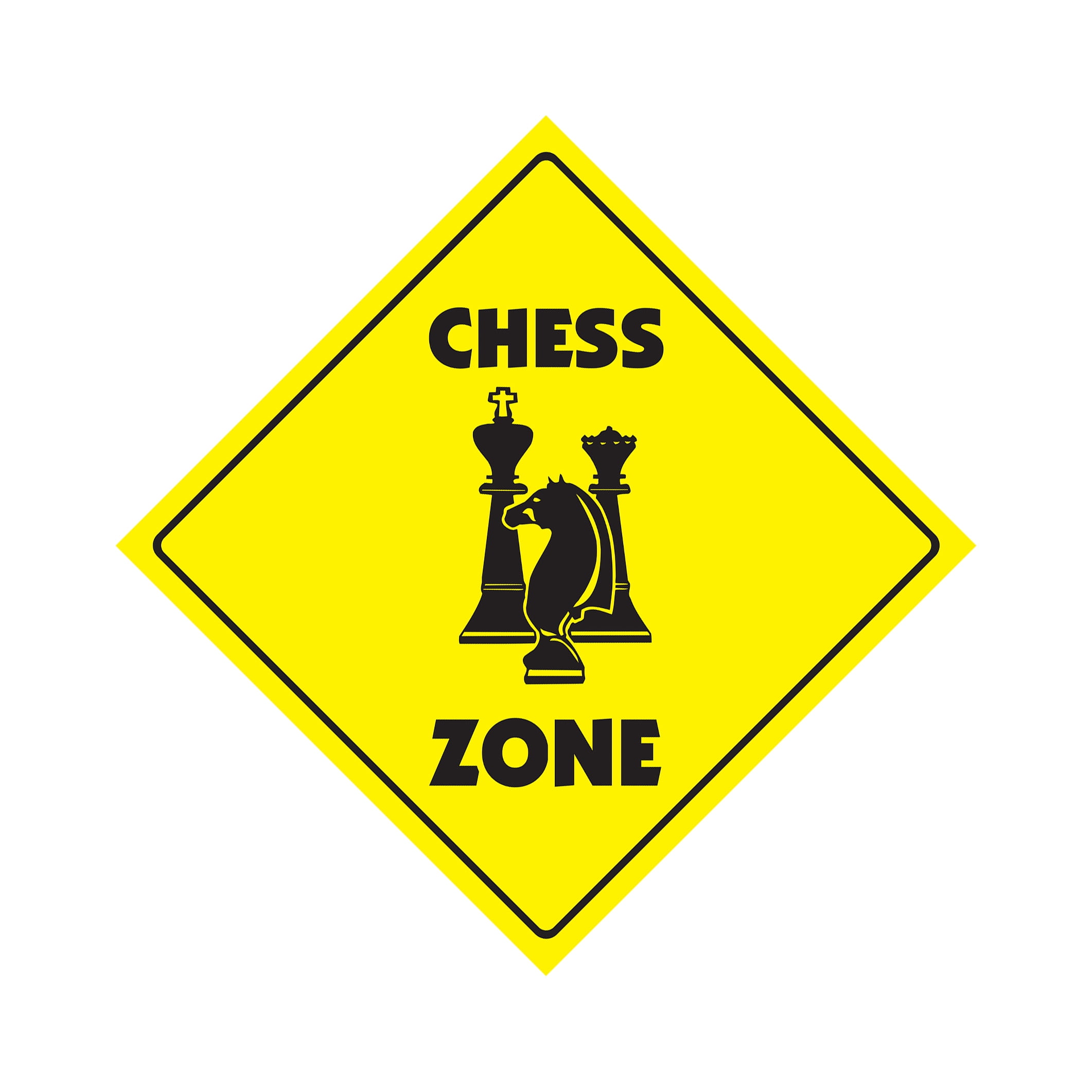 SignMission X-CHESS 12 x 12 in. Chess Crossing Zone Xing Sign - Walmart.com