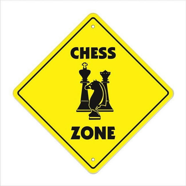 SignMission 12 x 12 in. Chess Crossing Zone Xing Sign - Walmart.com