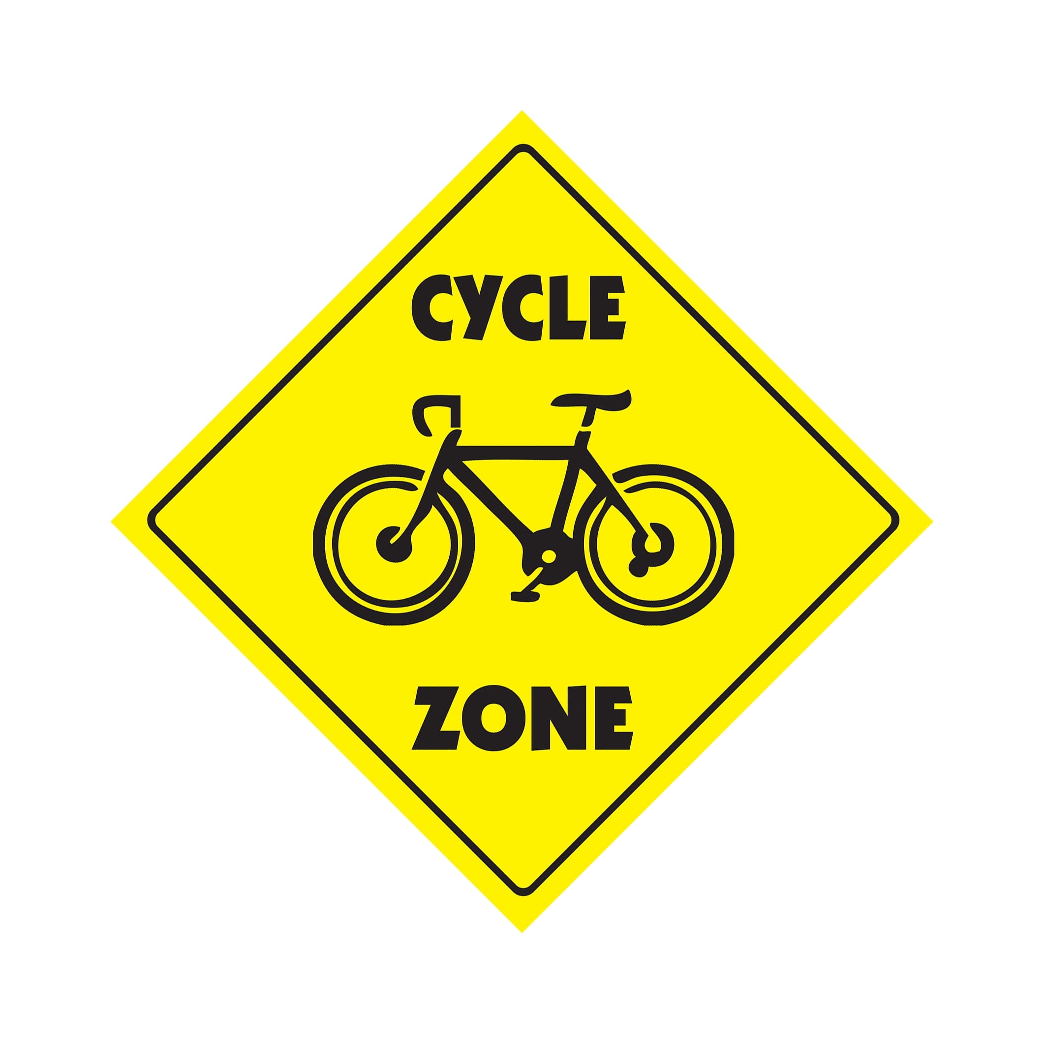 SignMission X-CYCLE 12 x 12 in. Cycle Crossing Zone Xing Sign - Walmart.com