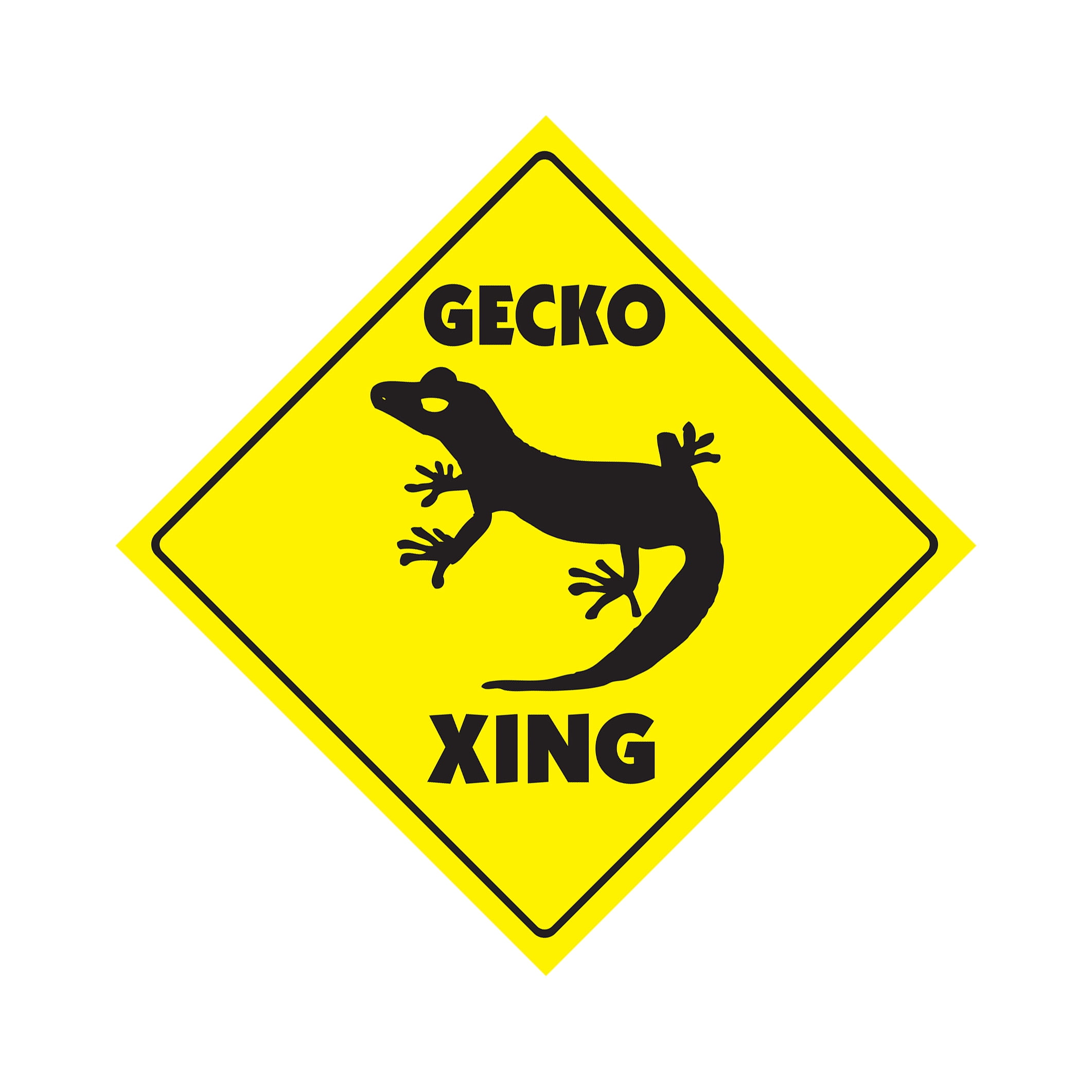 SignMission X-GECKO 12 x 12 in. Gecko Crossing Zone Xing Sign - Walmart.com
