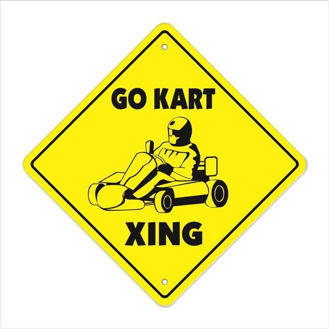SignMission X-GoCart 12 x 12 in. Gocart Crossing Zone Xing Sign ...