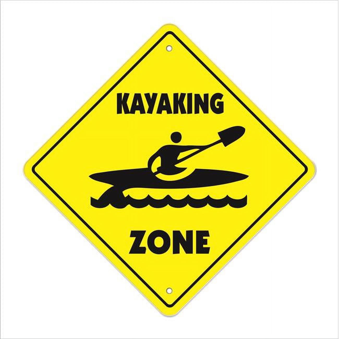 SignMission 12 x 12 in. Kayaking Crossing Zone Xing Sign - Walmart.com