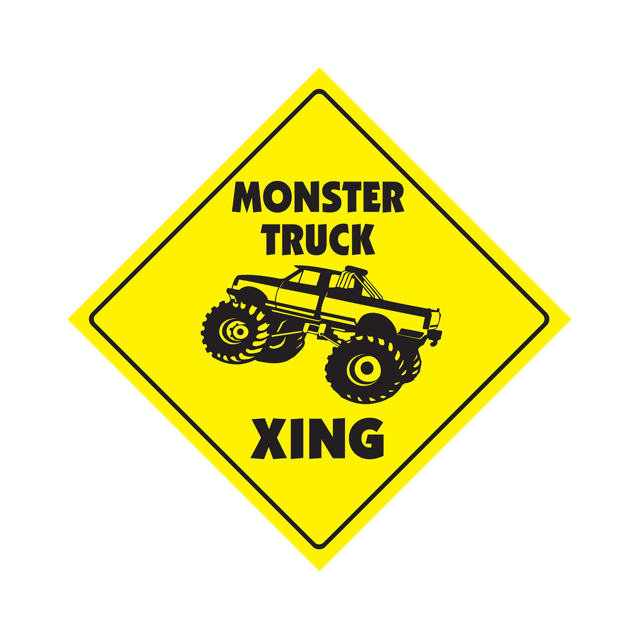 SignMission X-MONSTER TRUCK 12 x 12 in. Monster Truck Crossing Zone ...