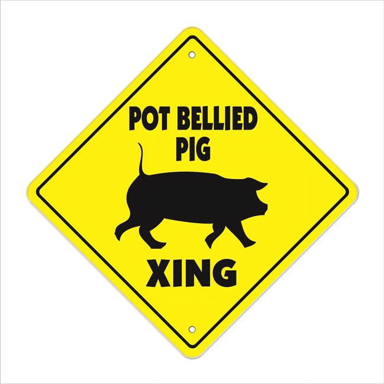 SignMission 12 x 12 in. Pot Bellied Pig Crossing Zone Xing Sign ...