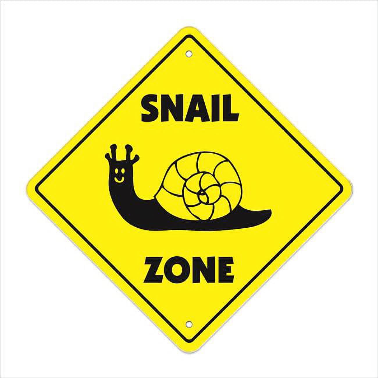Snail Crossing Sign Zone Xing | Indoor/Outdoor | 12" Tall slug escargot ...