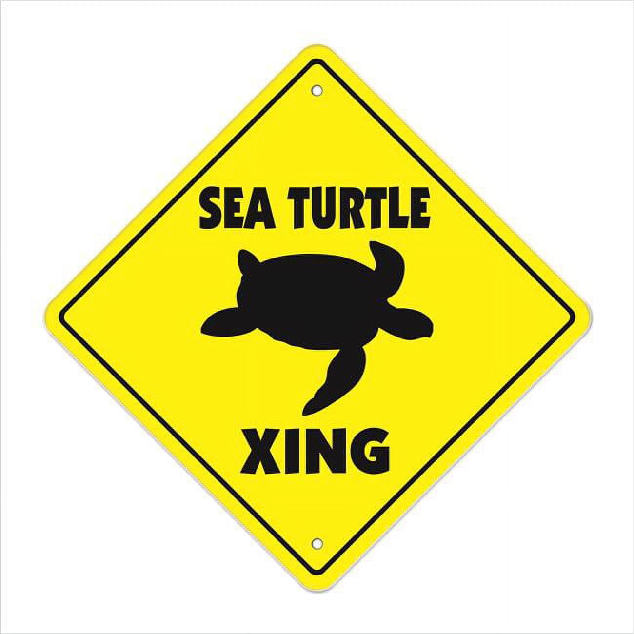 SignMission 12 x 12 in. Zone Xing Crossing Sign - Sea Turtle - Walmart.com