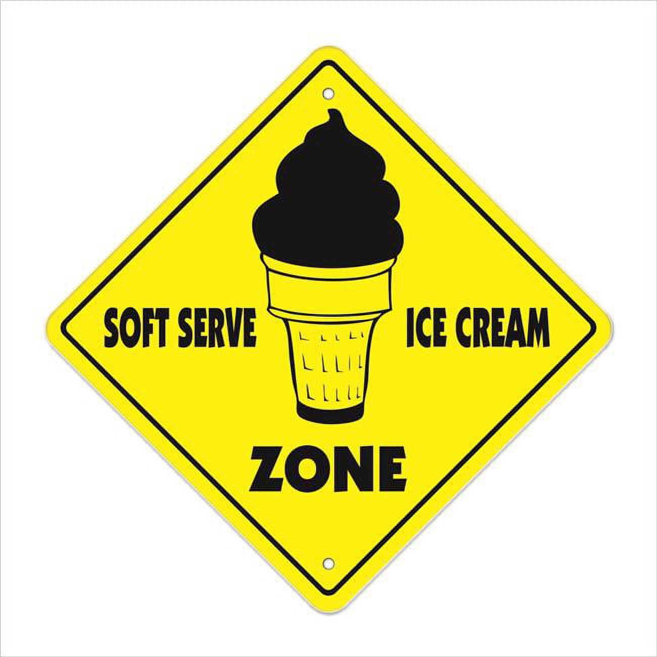 Signmission 12 X 12 In Zone Xing Crossing Sign Soft Serve Ice Cream