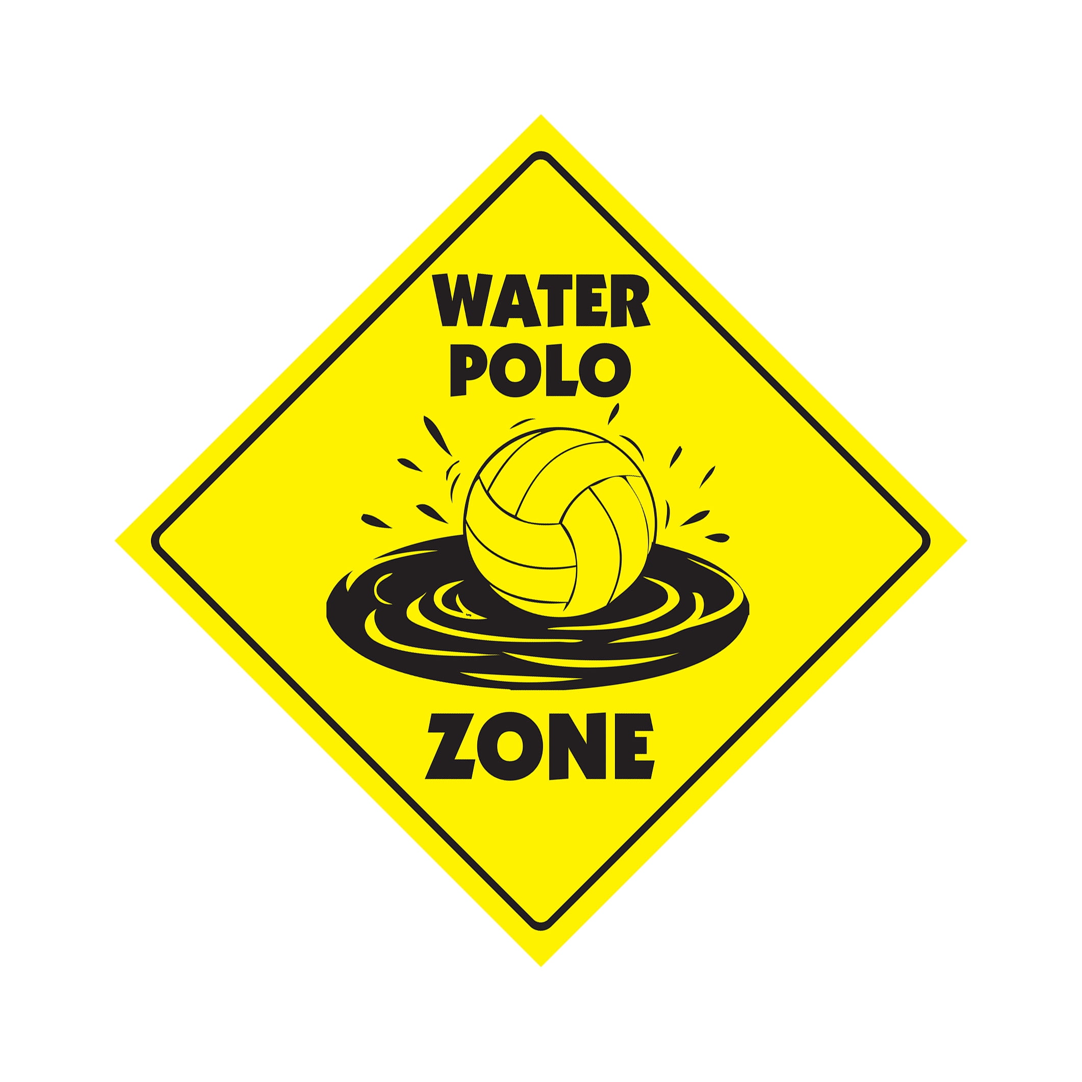 Waterpolo Crossing Sign Zone Xing | Indoor/Outdoor | 12" Tall new ball ...