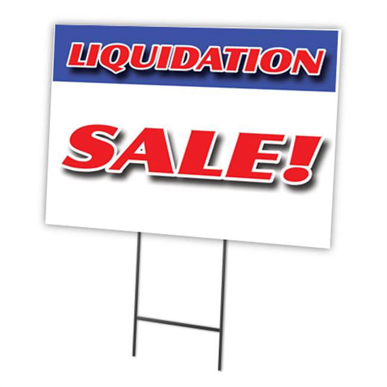 SignMission 12 x 16 in. Liquidation Sale Yard Sign & Stake Outdoor ...