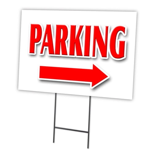SignMission C-1216-DS-Parking Right Arrow 12 x 16 in. Outdoor Plastic ...